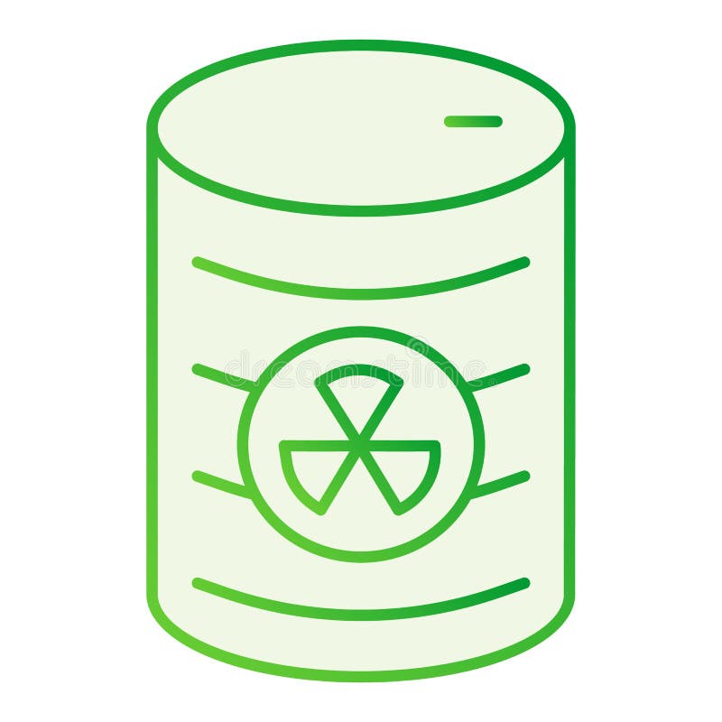 Radioactive Waste Flat Icon. Nuclear Waste Gray Icons in Trendy Flat ...