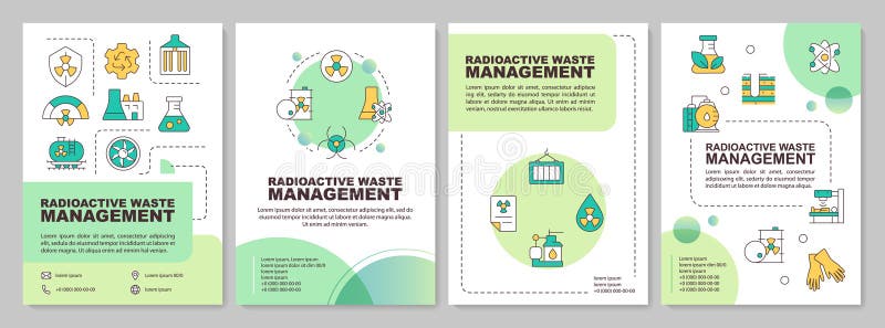 Radioactive Waste Management Green Circle Brochure Template Stock ...