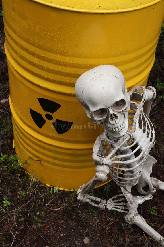 Radioactive Waste and Skeleton Stock Image - Image of pollution ...