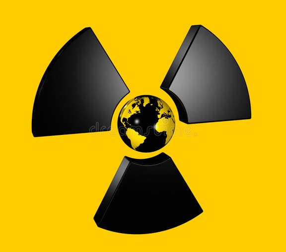 Radioactive world globe stock illustration. Illustration of caution ...