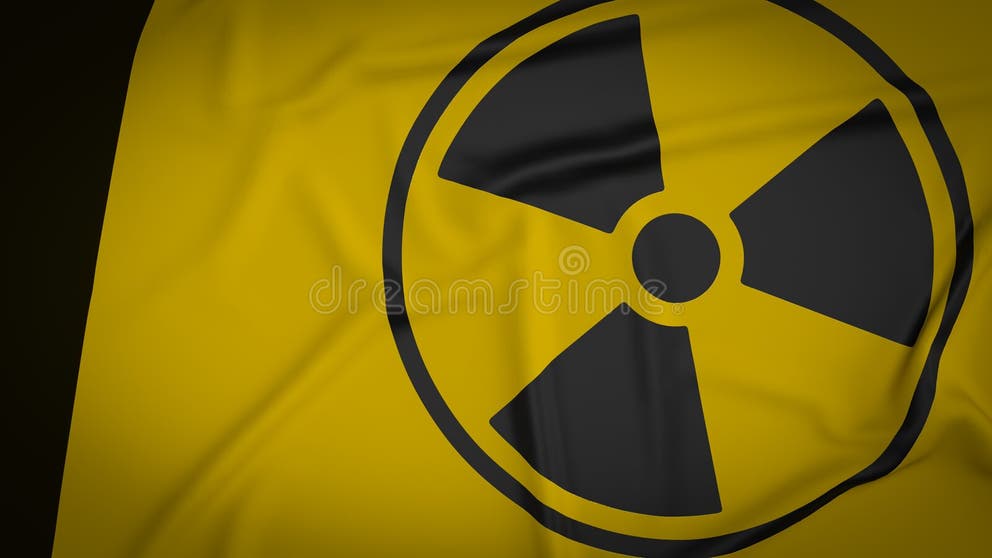 Radioactivity Flag for War or Weapon Concept 3d Rendering Stock ...