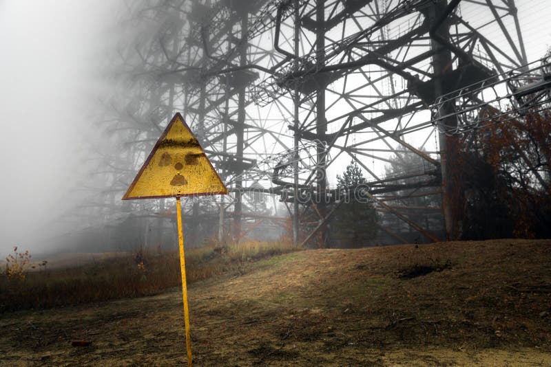 Radioactivity Sign in Chernobyl Outskirts 2019 Stock Image - Image of ...