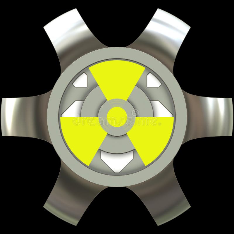 Radioactivity sign stock illustration. Illustration of button - 34851866