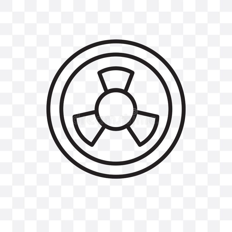 Radioactivity Vector Linear Icon Isolated on Transparent Background ...