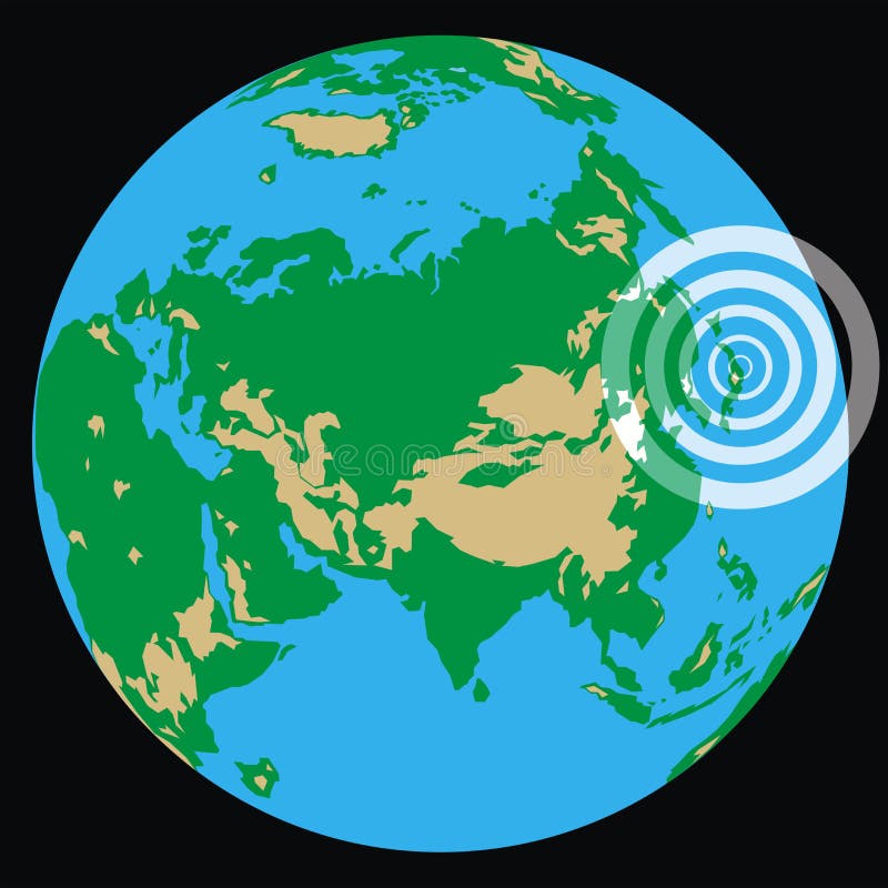 Radioactivity and World Map Stock Vector - Illustration of japan, power ...