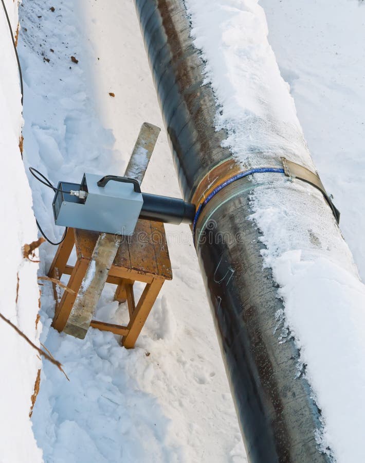 Radiography of Weld on Gas Pipeline Stock Image - Image of black ...