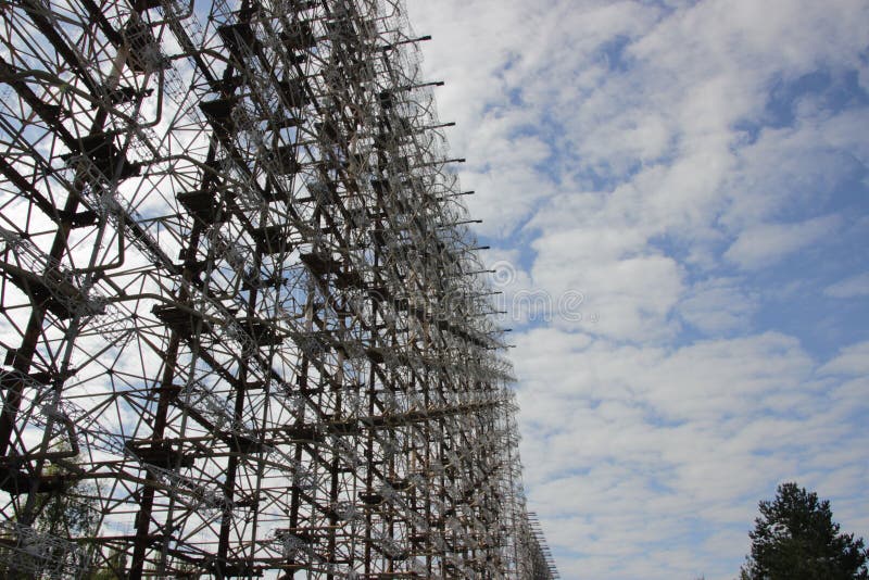 Radiolacation Station "Duga", Chornobyl Zone Stock Image - Image of ...