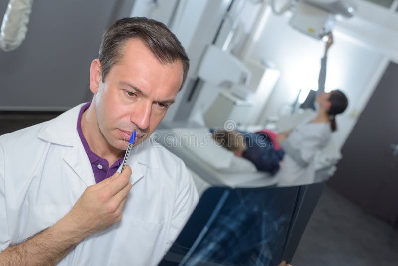 Radiology Expert Examining Result Stock Image - Image of science ...