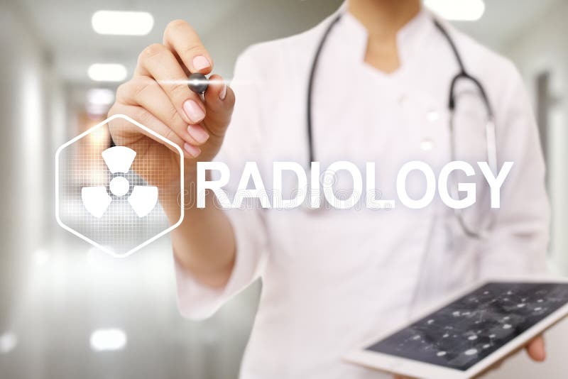 Radiology Medical Technology on Virtual Screen. Healthcare. Stock Image ...