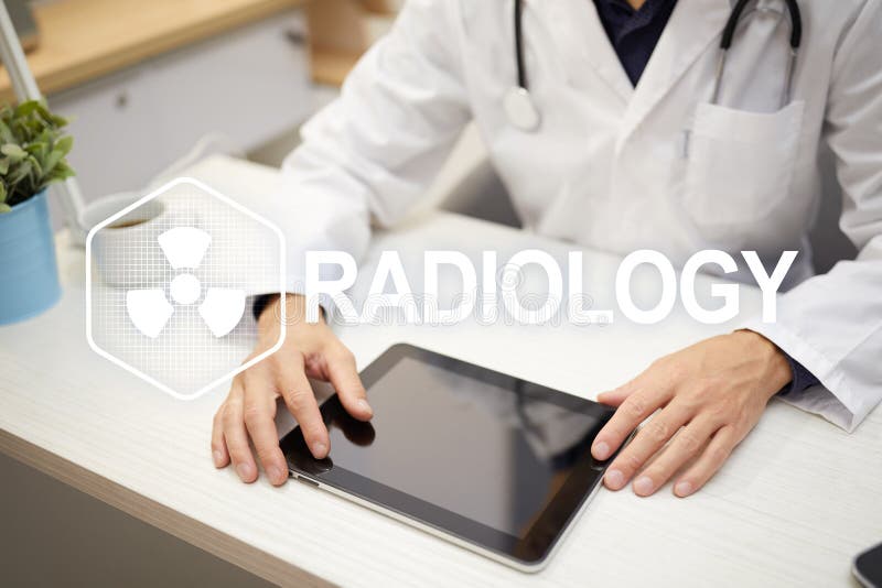 Radiology Medical Technology on Virtual Screen. Healthcare. Stock Image ...