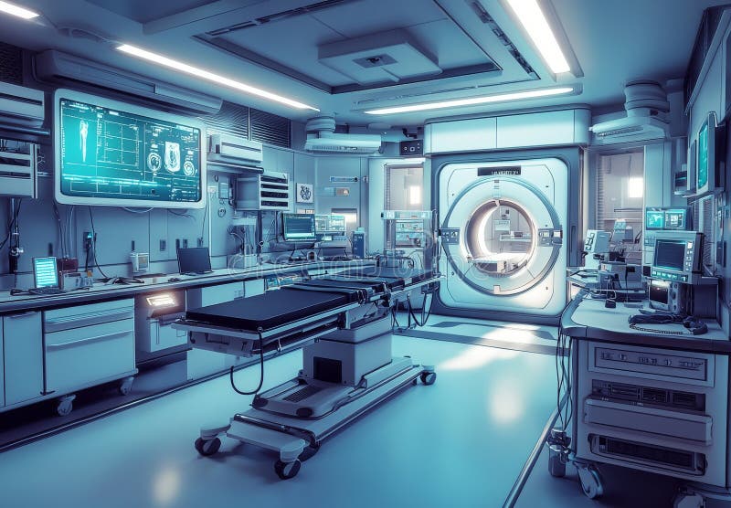 The Radiology Room in a Hospital Has an MRI Scanner and an X-ray ...