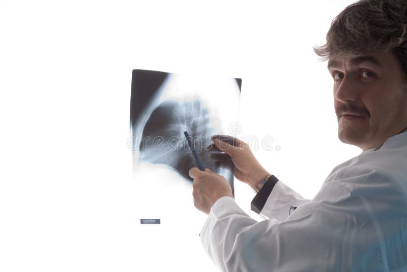 Radioloog stock afbeelding. Image of vakman, blauw, radiologie - 4675905