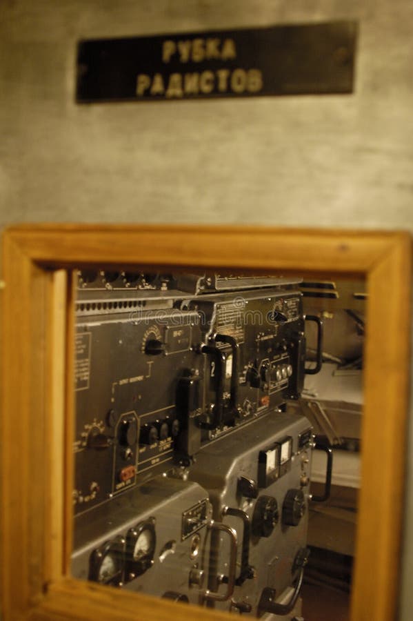 Radioman Compartment. Submarine Interiors Stock Image - Image of armed ...