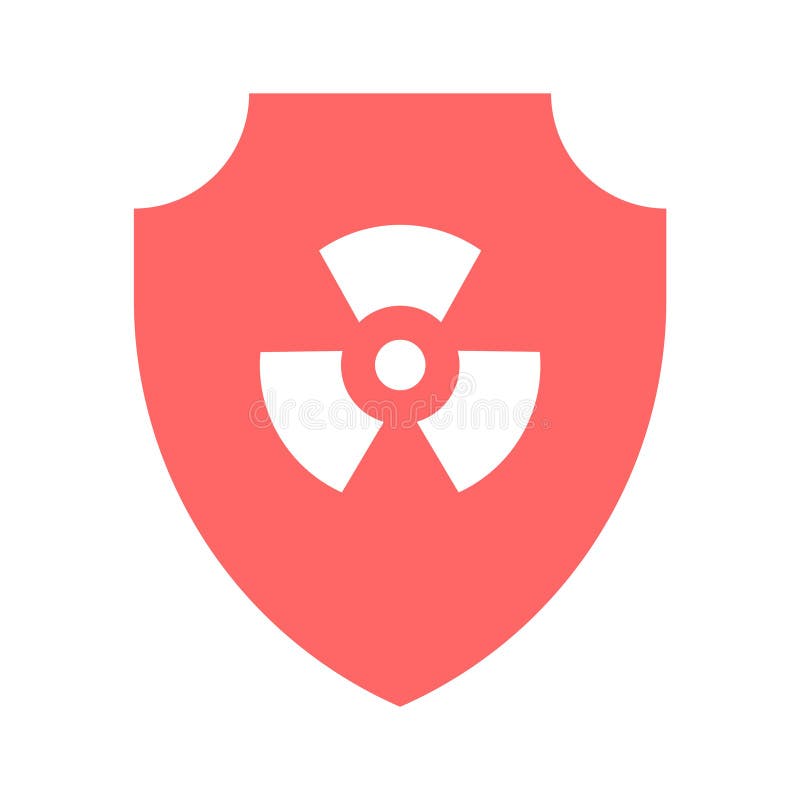 Radion Sing on Shield Showing Icon of Nuclear Safety, Premium Vector ...