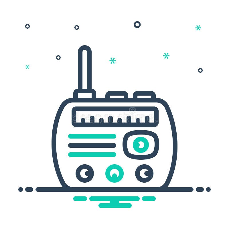 Mix Icon for Radios, Music and Frequency Stock Illustration ...