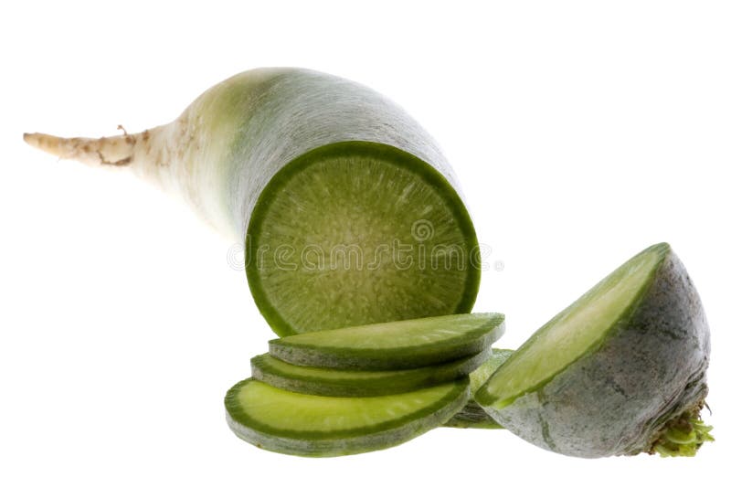 Radis Chinois Vert D'isolement Image stock - Image du manger, normal ...