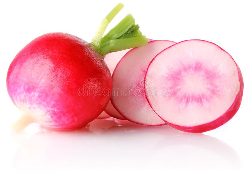 Groupe De Radis Avec La Tranche D'isolation Photo stock - Image du ...