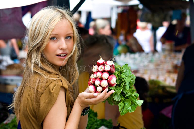 Radish stock photo. Image of potherbs, leaf, person, food - 10765582