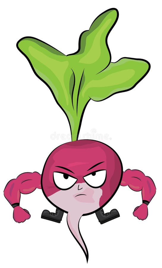 Pink Radish Vegetable Cartoon Character Stock Illustrations – 174 Pink ...