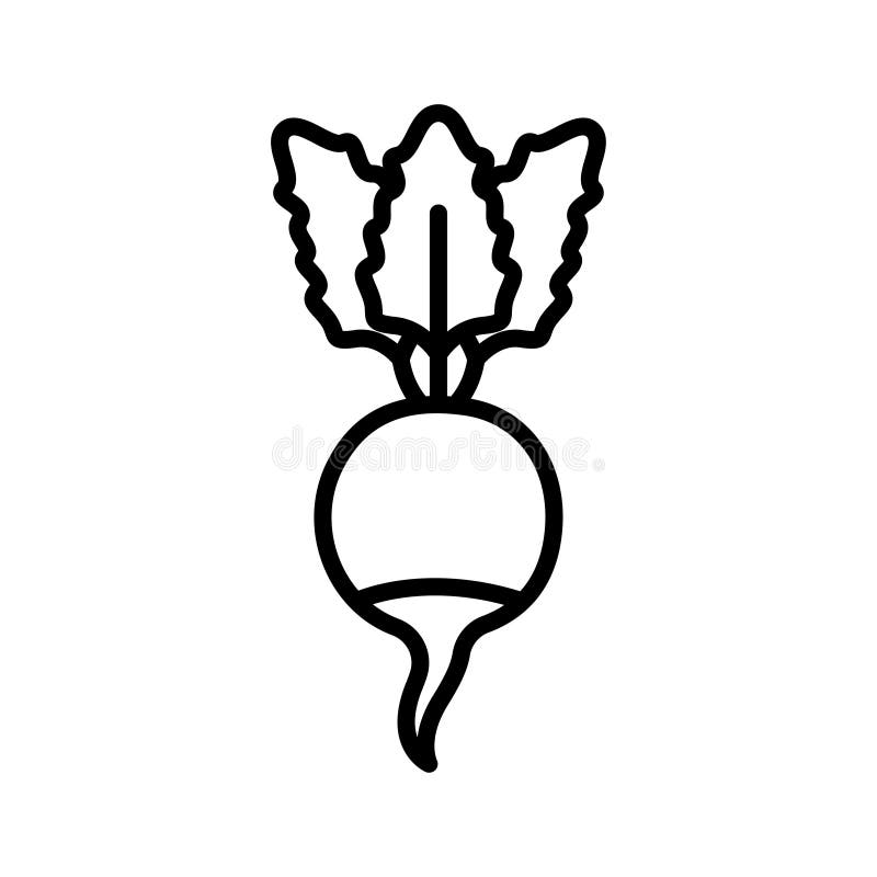 Radish Icon. Pictogram Isolated on a White Background Stock Vector ...