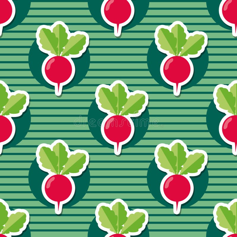 Radish Pattern. Seamless Texture with Ripe Radishes Stock Vector ...