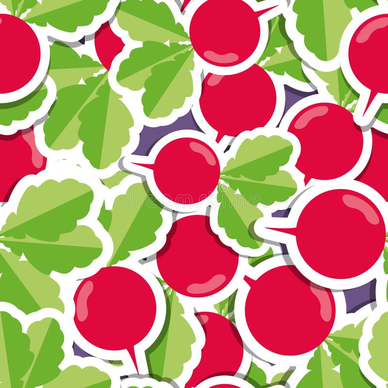 Radish Pattern. Seamless Texture with Ripe Radishes Stock Vector ...