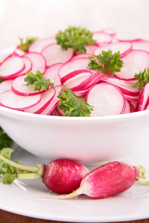 Radish salad stock image. Image of wood, food, bowl, radish - 31163967