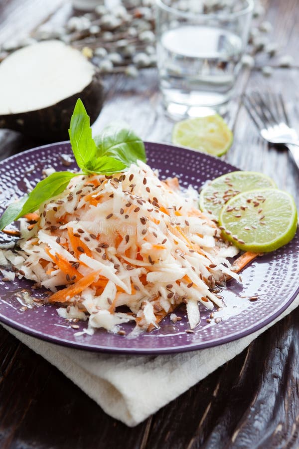 Radish Salad with Honey and Lime Stock Photo - Image of lime, healthy ...