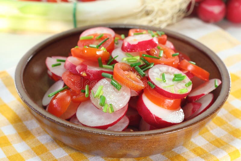 Radish and tomato salad stock image. Image of eating - 17440943