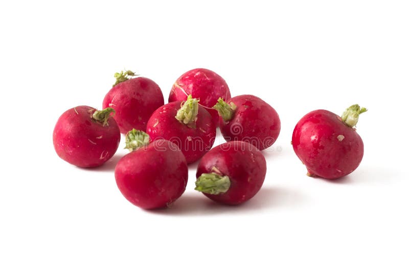 Radishes on a White Background Stock Image - Image of food, fresh ...