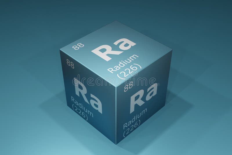 Radium, 3D Rendering of Symbols of the Elements of the Periodic Table ...