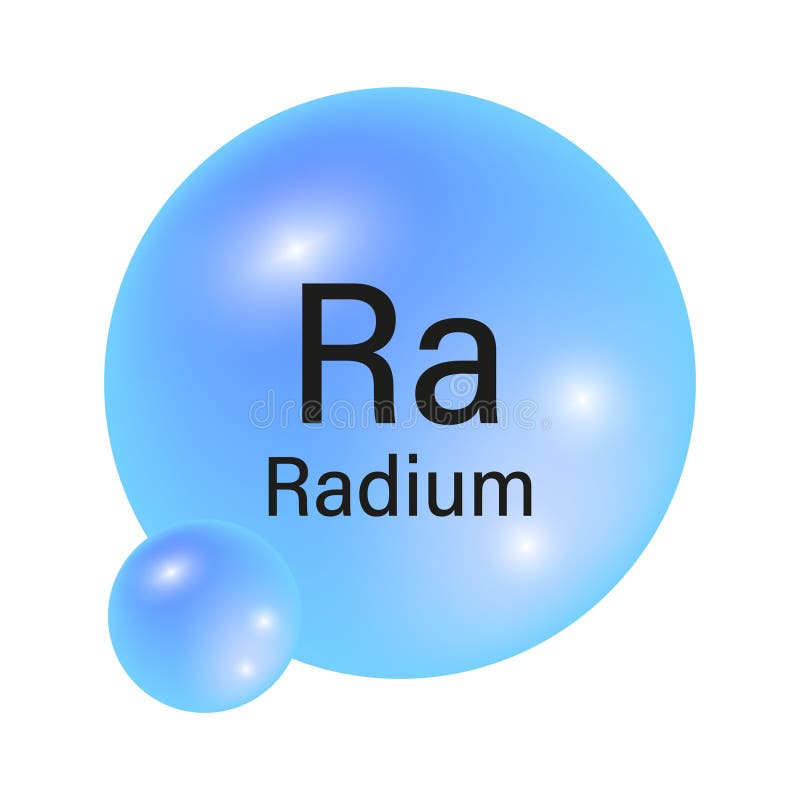 Radium Element Icon. Blue Spherical Symbol. Vector Chemical ...