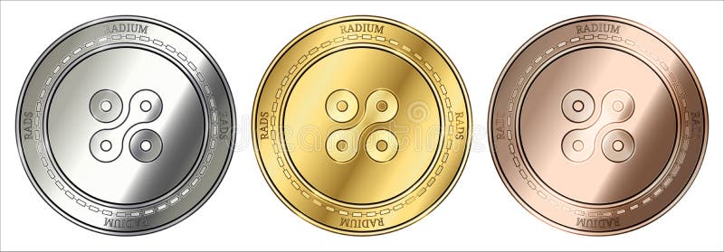 Radium RADS coin set. stock vector. Illustration of retro - 115187954