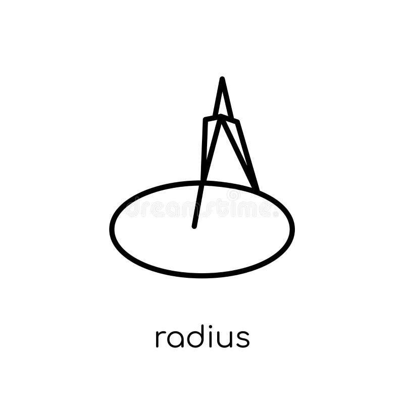 Radius Icon from Geometry Collection. Stock Vector - Illustration of ...