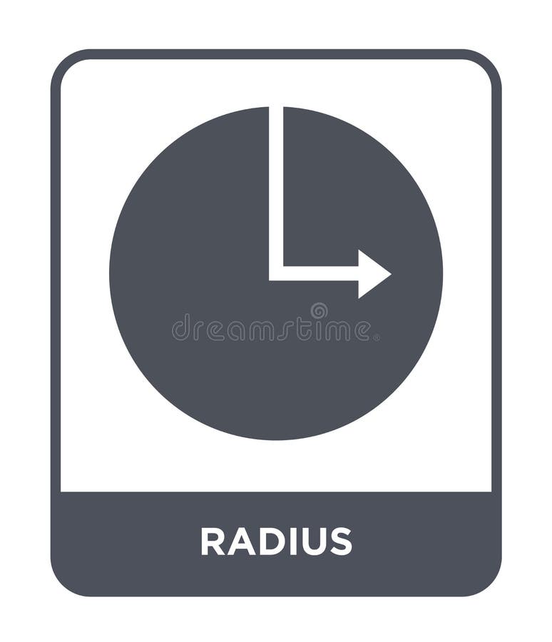 Radius Icon in Trendy Design Style. Radius Icon Isolated on White ...