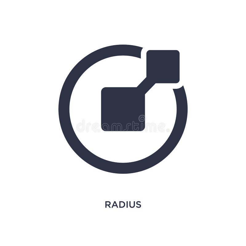 Radius Icon in Different Style Vector Illustration. Two Colored and ...