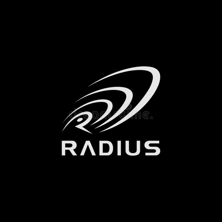 Radius logo design stock illustration. Illustration of elegance - 161549717