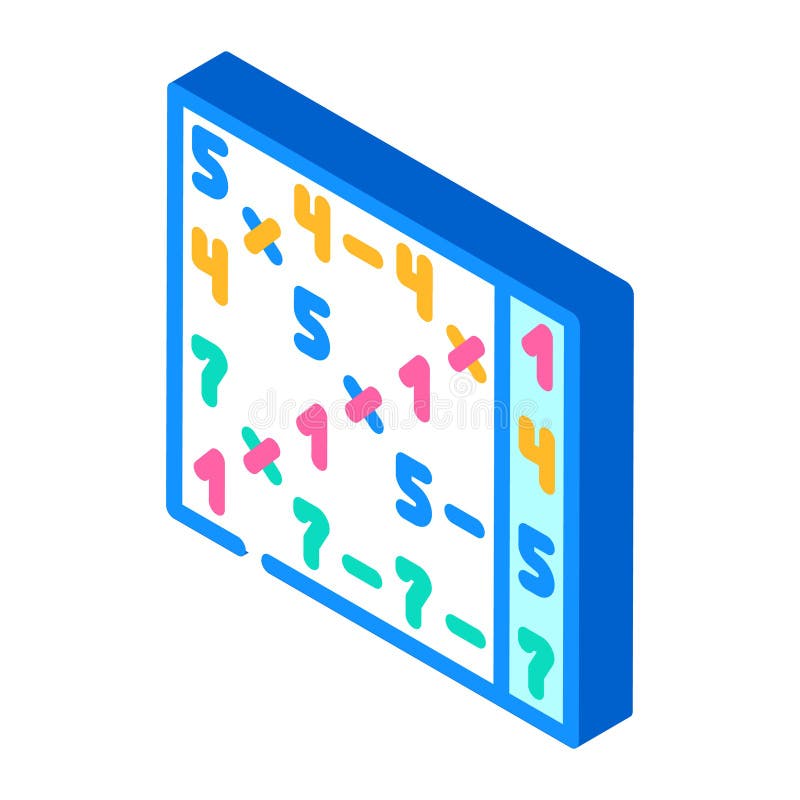 Radix Sort Algorithm Isometric Icon Vector Illustration Stock Vector