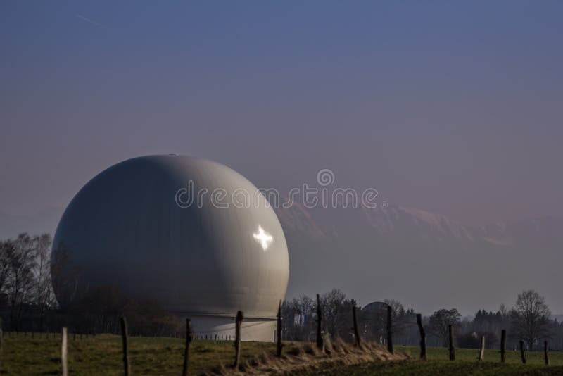 Radom Radar Dome and Radio Antennas on Wasserkuppe Mountain ...