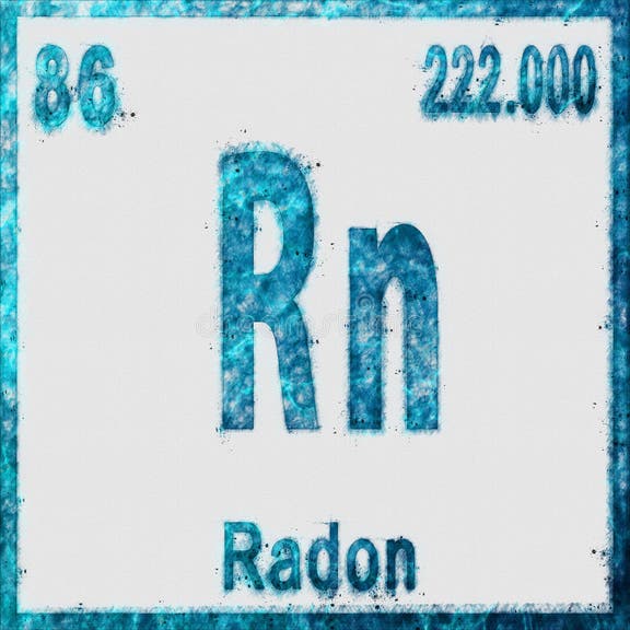 Radon Chemical Element Blue on White Stock Illustration - Illustration ...