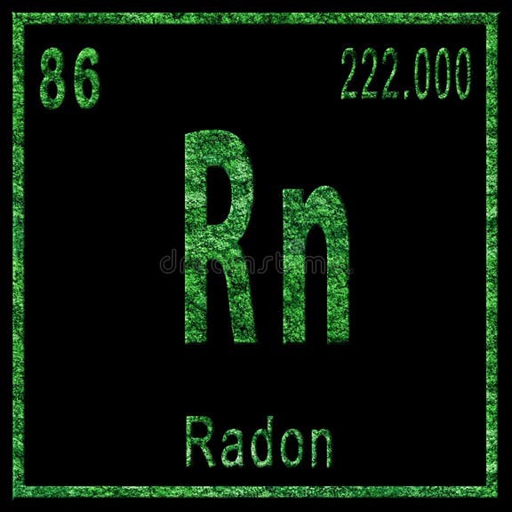 Radon Chemical Element, Green Edition Stock Illustration - Illustration ...