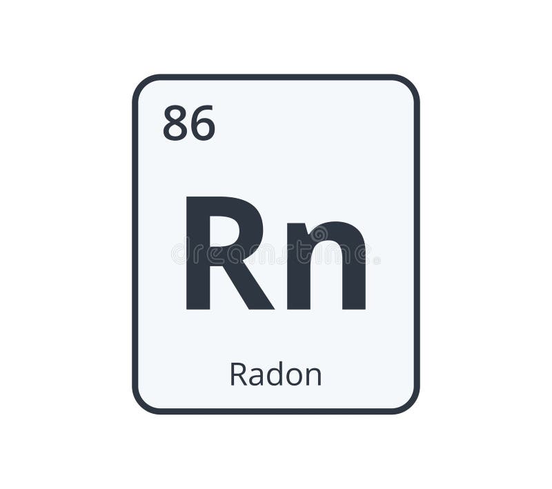 Radon chemical symbol stock illustration. Illustration of periodictable ...
