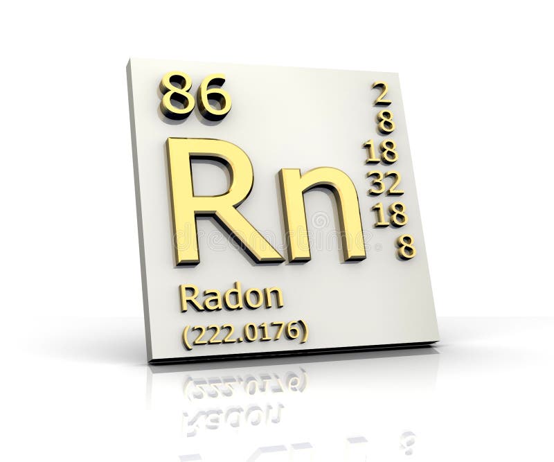 Radon Form Periodic Table of Elements Stock Illustration - Illustration ...