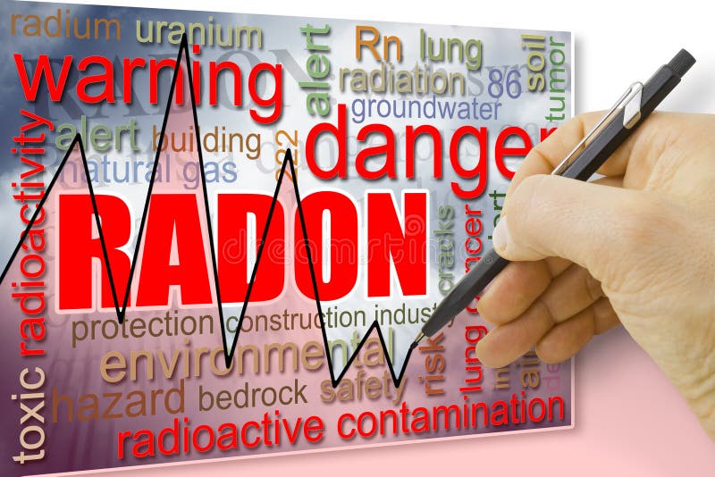 Radon Gas Infographic Concept Image with Hand Drawing a Chart about ...
