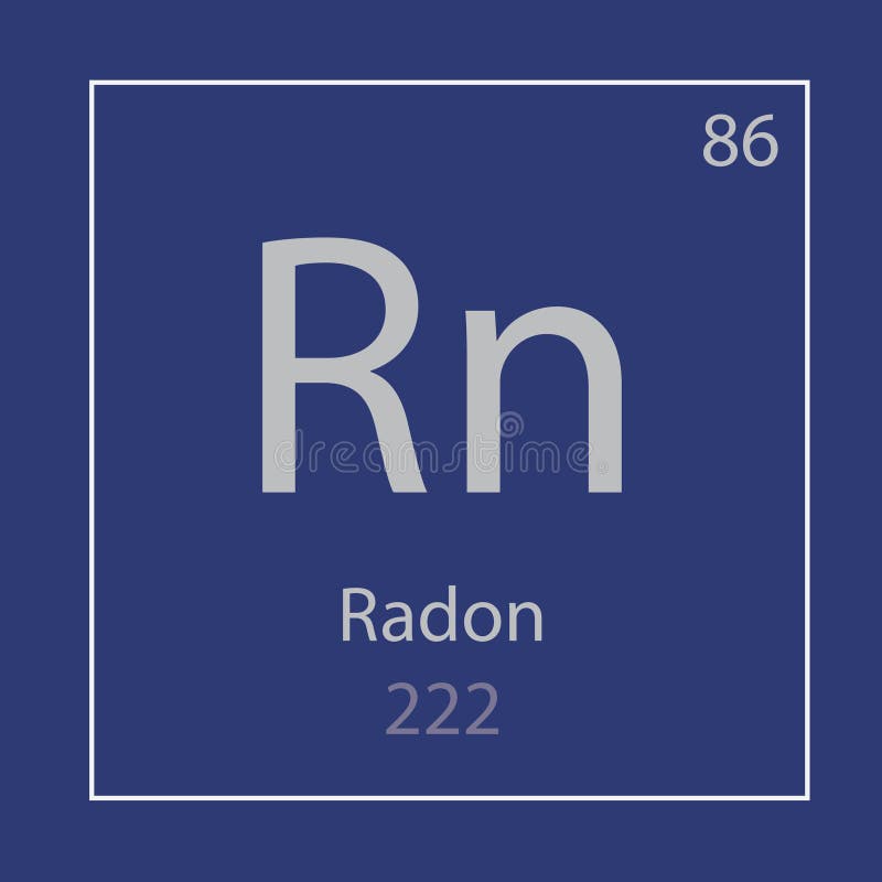 Radon Rn Chemical Element Icon Stock Vector - Illustration of blue ...