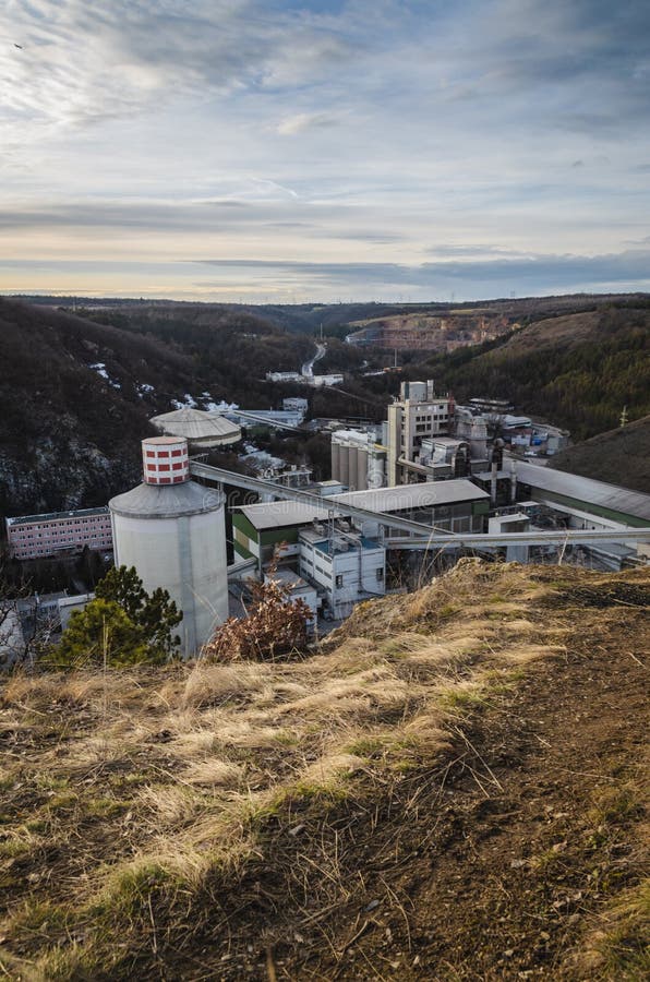 Radotin Cement Plant stock image. Image of valley, production - 210428671