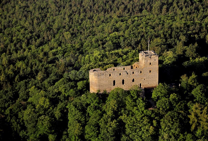 Radyne castle - air photo stock image. Image of history - 19813133