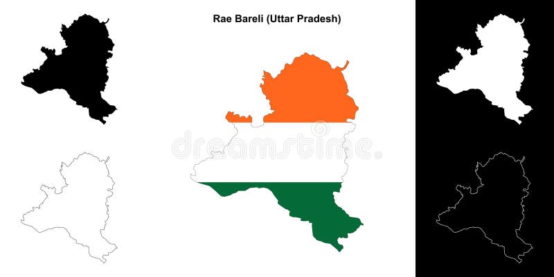 Bareli Outline Map Stock Illustrations – 7 Bareli Outline Map Stock ...