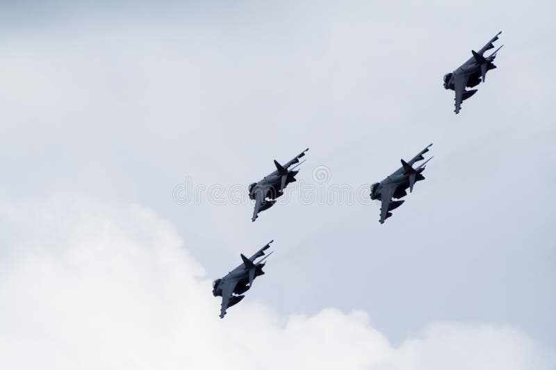 RAF Harriers flyby stock photo. Image of afterburner - 13516796