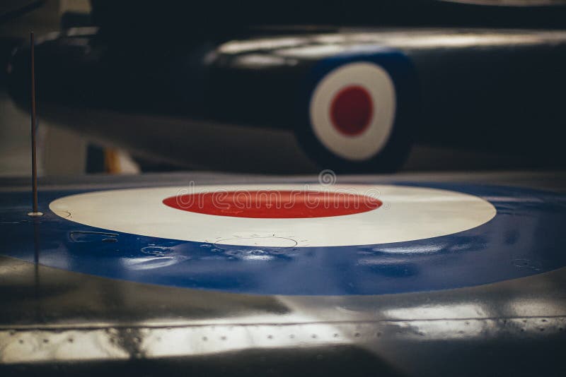 RAF Plane Wing British Target Logo Blue Red White Stock Image - Image ...